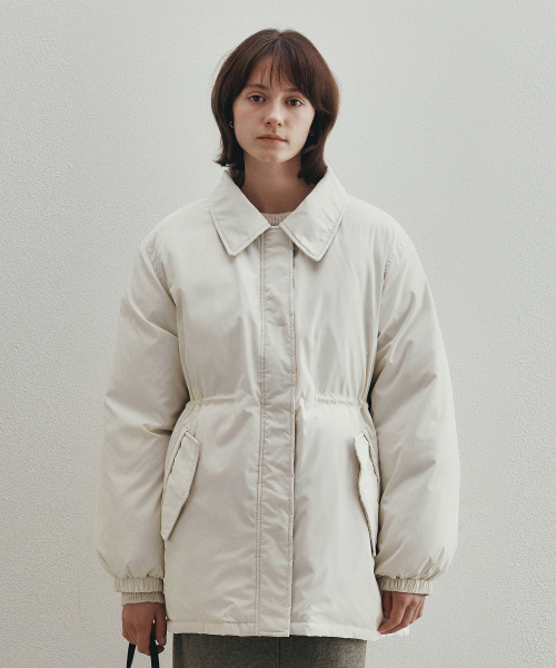 MUSINSA公式 | NEEV Light Half Padding Jumper (Ivory)