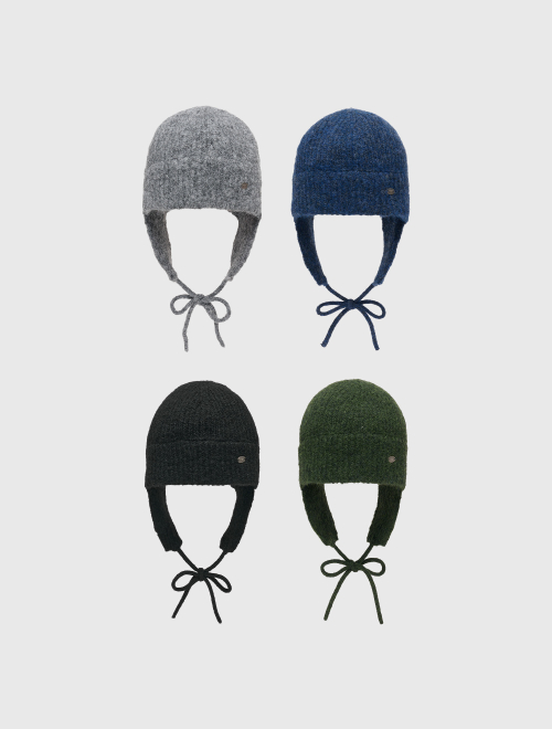 MUSINSA | GENERAL IDEA Ear flap knit beanie [4COL] / WBD4L91528