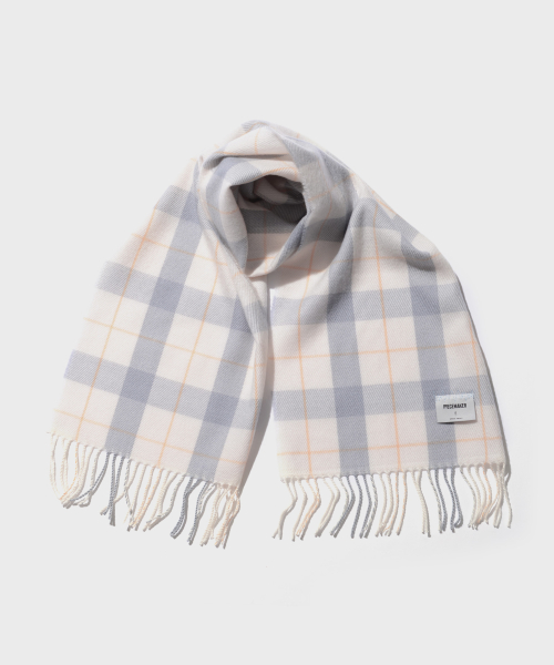 MUSINSA | PIECEMAKER CHECK BLEND MUFFLER S (SKY BLUE)
