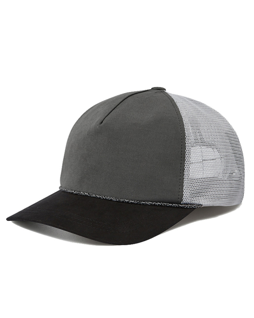 MUSINSA | WORTHWHILE MOVEMENT String Trucker Cap (Dark Grey)