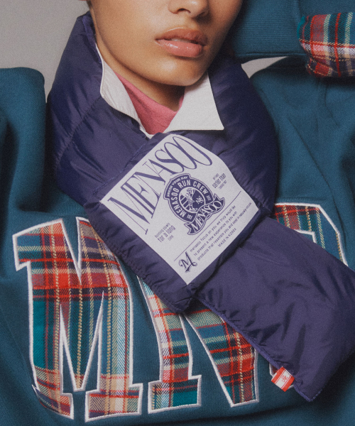 미나수(MENASOO) Padding Muffler_Navy - 사이즈 & 후기 | 무신사