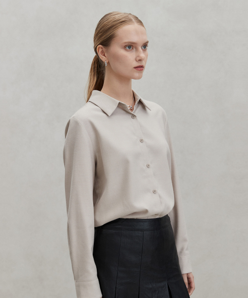 MUSINSA | MINDBRIDGE WOMEN [W] Doogood_Basic Flannel Shirt - 3color MXWS7220