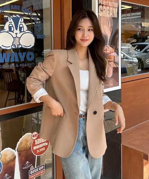 마인드브릿지 우먼(MIND BRIDGE WOMEN) [W][COUTURE]원버튼오버핏자켓 - 2color MYJK6271 ...