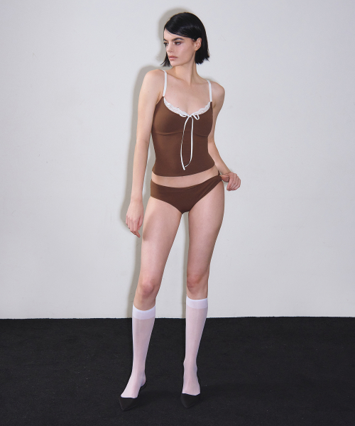 MUSINSA公式 | VINAJ Low Waist Bikini Panties (Brown)