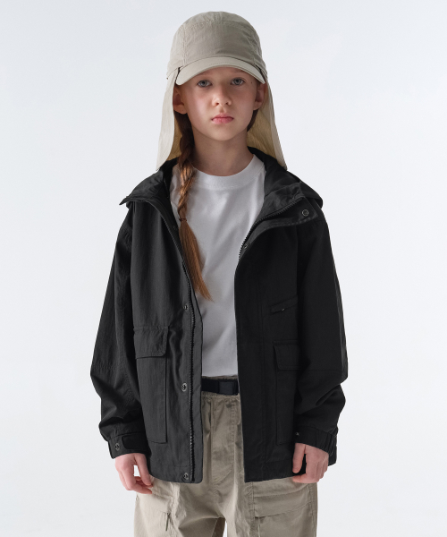 무신사 스탠다드 키즈(MUSINSA STANDARD KIDS) 시티 레저 CN 윈드브레이커 재킷 [블랙] - 사이즈 & 후기 | 무신사