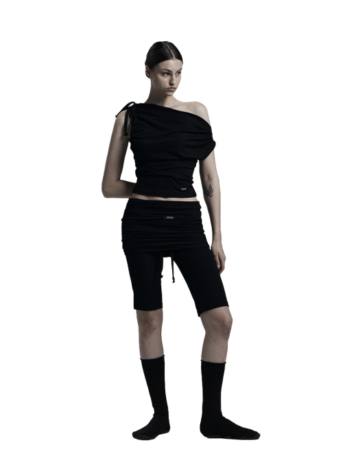 MUSINSA | ODOR Jersey capri pants in black