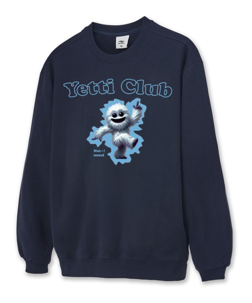 MUSINSA公式 | NOTUSUAL Yeti Club Man to Man [NAVY]