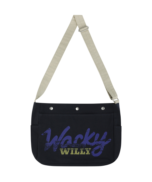 MUSINSA | WACKY WILLY Wakiwilli Cross Eco Bag Navy