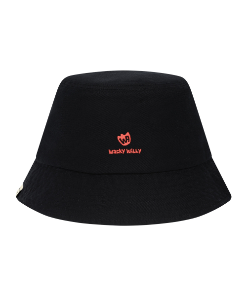 MUSINSA | WACKY WILLY Wackywilly basic bucket hat black