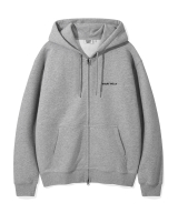 WACKY WILLY Basic Waki Typo Logo 連帽拉鍊外套（灰色） (Creatrip)