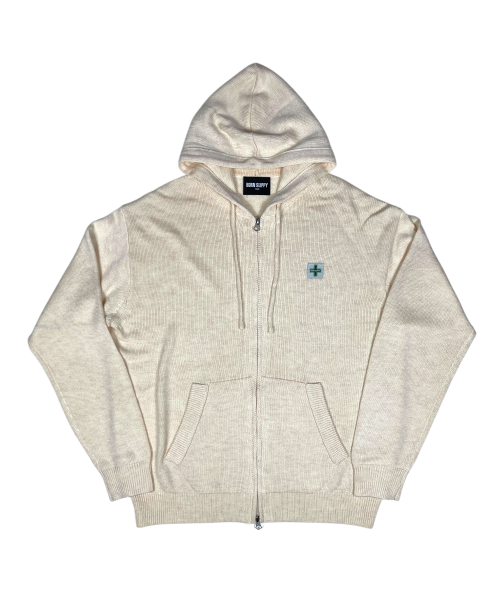 MUSINSA | BORN SLIPPY Soft Knit Born Slippy Hood Zip-up (Ivory)