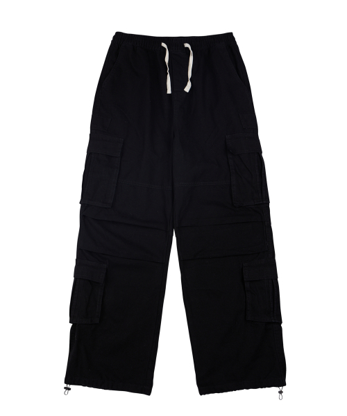 MUSINSA | DOUBLE JD Cotton Quadra Cargo Pants (Black)