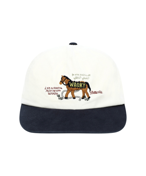 MUSINSA | WACKY WILLY Wackywilly Horse Panel Cap Ivory