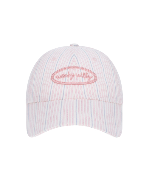 MUSINSA | WACKY WILLY Women's Striped Ball Cap Pink