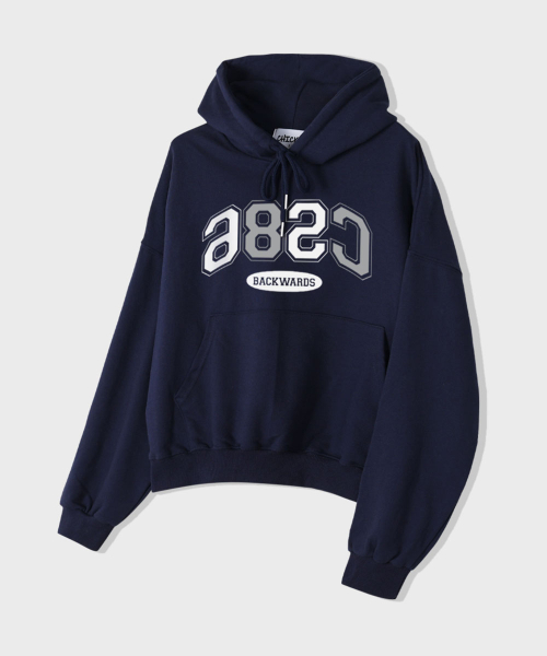 MUSINSA | CHICKS Backwards Hoodie Navy