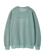 WACKY WILLY Typo 水洗大學T（綠色） (Creatrip)