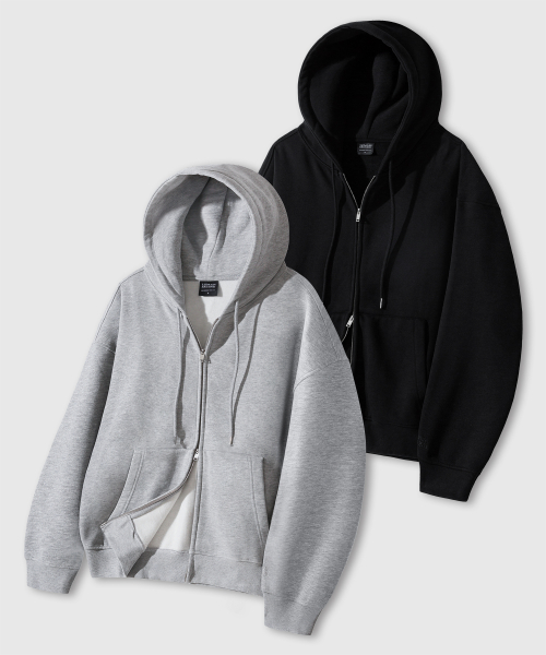 리메인세컨드(LEMAIN SECOND) 2WAY 오버핏 스웨트 후드 집업_3COLOR - 사이즈 & 후기 | 무신사