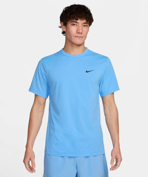 나이키(NIKE) 드라이 핏 UV 하이버스 반소매 피트니스 탑 M - 유니버시티 블루:블랙 / DV9840-412 - 사이즈 ...