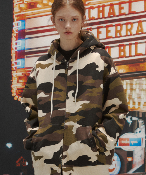 MUSINSA公式 | CPGN STUDIO [2-WAY] Camo Heavy Overfit Hooded Zip-Up