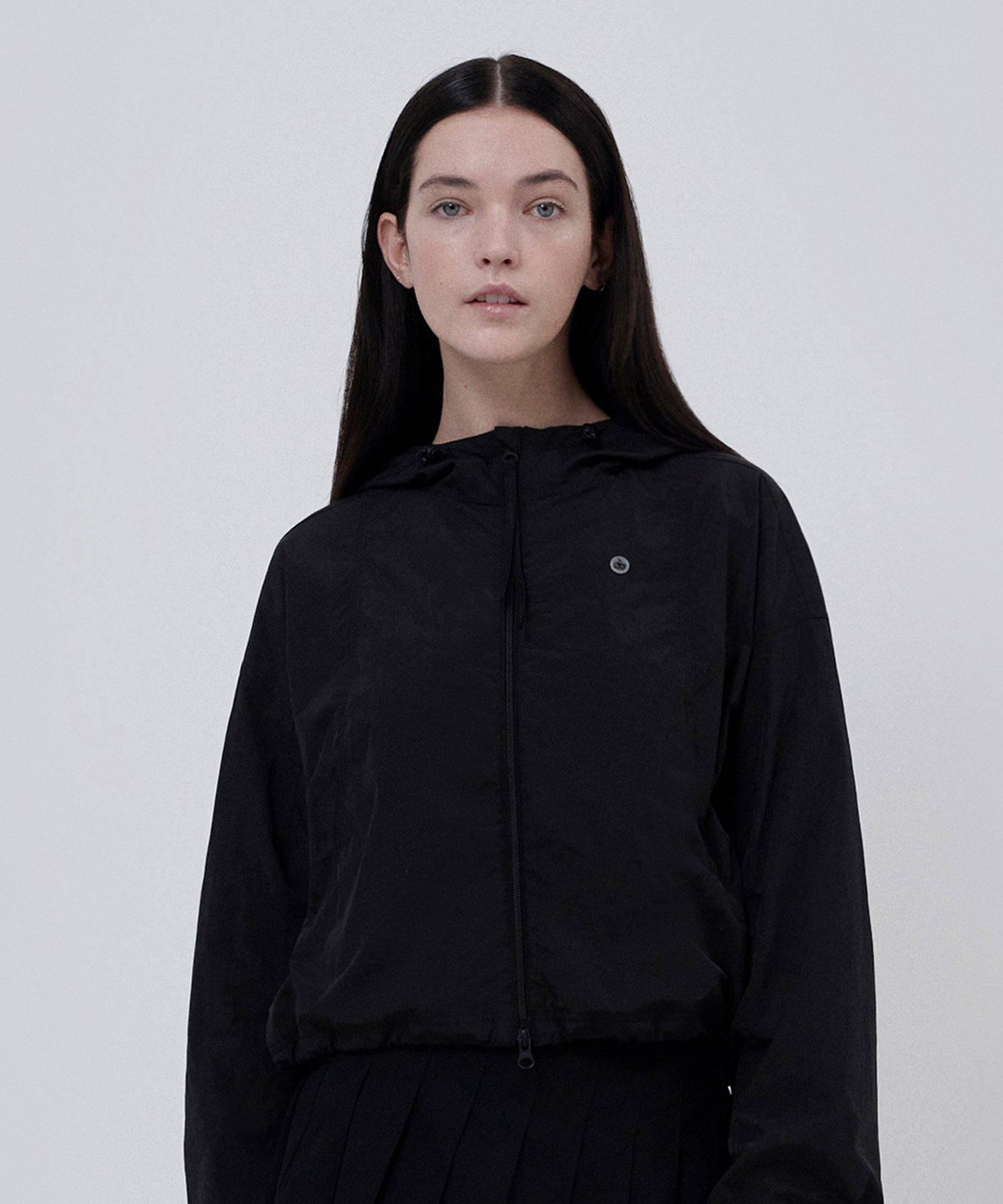 Kirsh Plain 立體剪裁風衣外套 (黑色) (Creatrip)