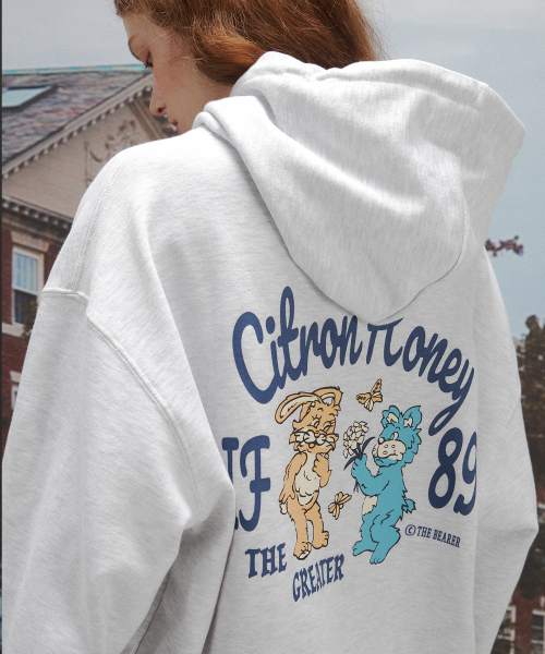 MUSINSA公式 | CPGN STUDIO Hoppy Bear Hoodie Melange White