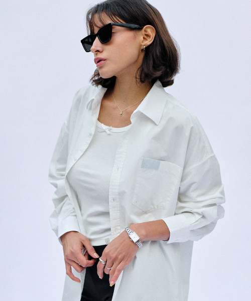 비터셀즈(BITTERCELLS) 멜팅 페이퍼 오버핏 셔츠-아이보리 - 사이즈 & 후기 | 무신사