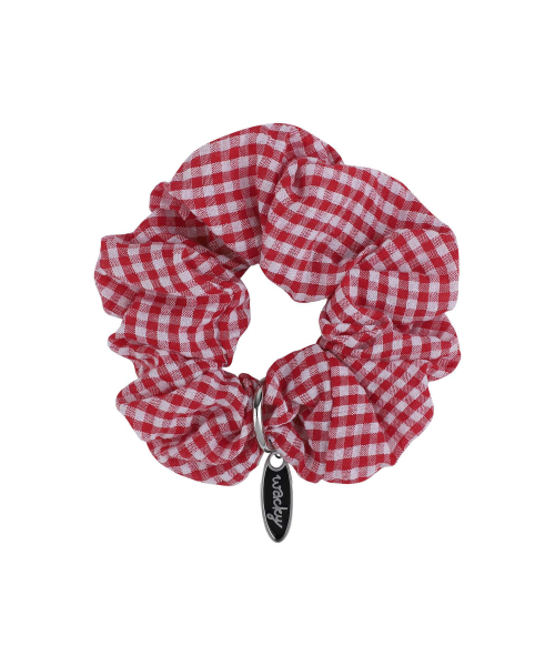 MUSINSA | WACKY WILLY Women's Metal Embellished Scrunchie Red