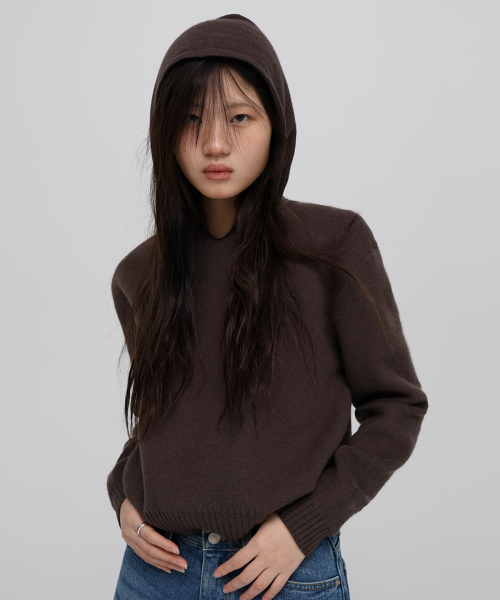 MUSINSA公式 | CHICKS Caden Hood Knit Brown