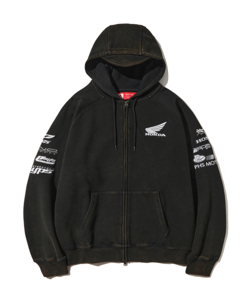 MUSINSA | Honda Motorcycle Honda Racing Hoodie Cap Zip-up_Black
