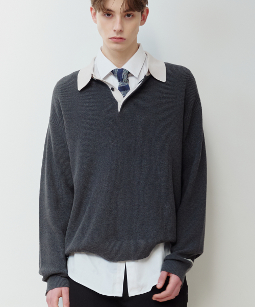 티메이커(TMAKER) 에센셜 카라 버튼 니트 CH - 사이즈 & 후기 | 무신사