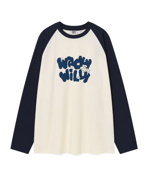 와키윌리(WACKY WILLY) 배색 레글런 롱슬리브 티셔츠 크림 - 사이즈 & 후기 | 무신사