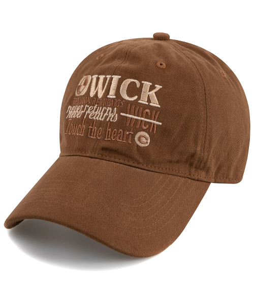 MUSINSA | WICK Touch the heart cotton peach ball cap-beige