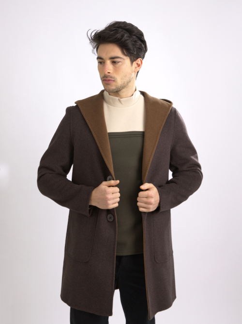 이카룩(IKALOOK) 남성 울 혼방 리버시블 후드 코트 ACO116 - 사이즈 & 후기 | 무신사