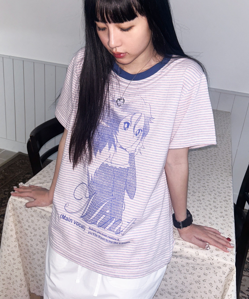원더비지터(WONDERVISITOR) MINT pfp T-shirt [Pink] - 사이즈 & 후기 | 무신사