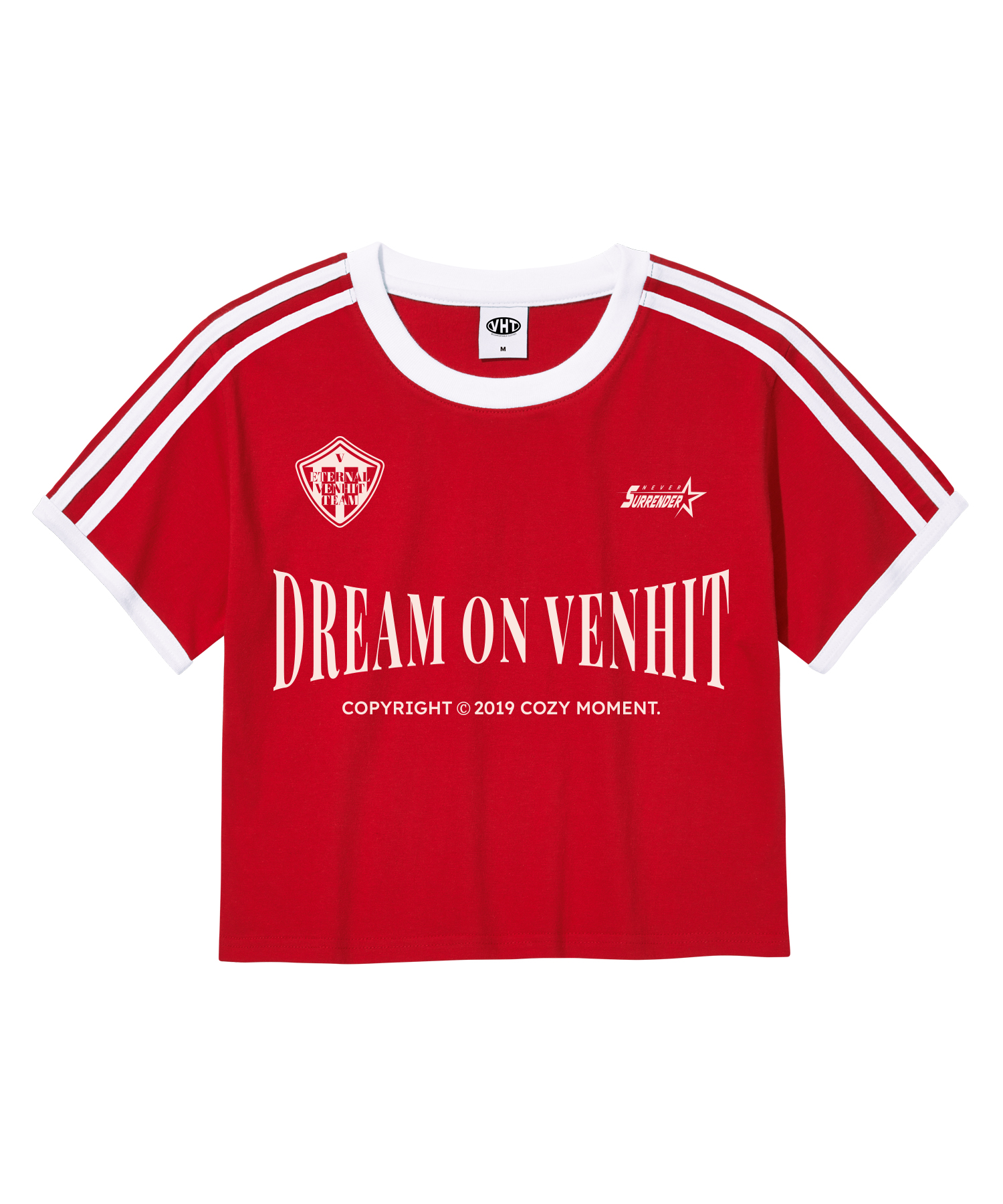 VENHIT Dream On 線條短版短袖T恤 (Creatrip)