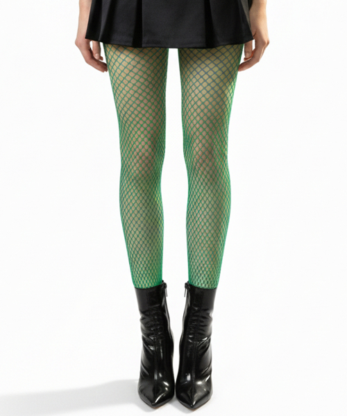 로맨틱타이거(ROMANTIC TIGER) Fishnet Tights (Green) - 사이즈 & 후기 | 무신사