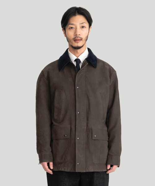 에든버러클럽(EDINBURGH CLUB) Lamb Nubuck Washing Hunting Jacket (Brown) - 사이즈 ...