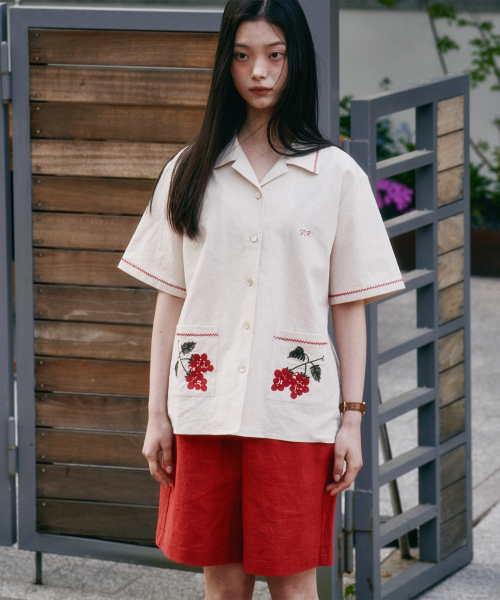 프리터(FRITUR) Embroidery Linen Shorts Red_F252PT03 - 사이즈 & 후기 | 무신사