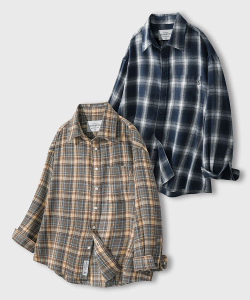 리메인세컨드(LEMAIN SECOND) 오버핏 플란넬 포켓 체크 셔츠_4COLOR - 사이즈 & 후기 | 무신사