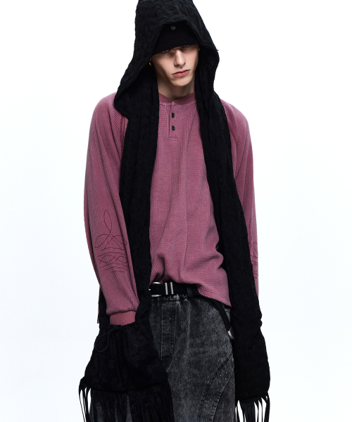 알에스에스씨(RSSC) VELVET MIXED WRINKLE HOODIE MUFFLER - BLACK - 사이즈 & 후기 | 무신사