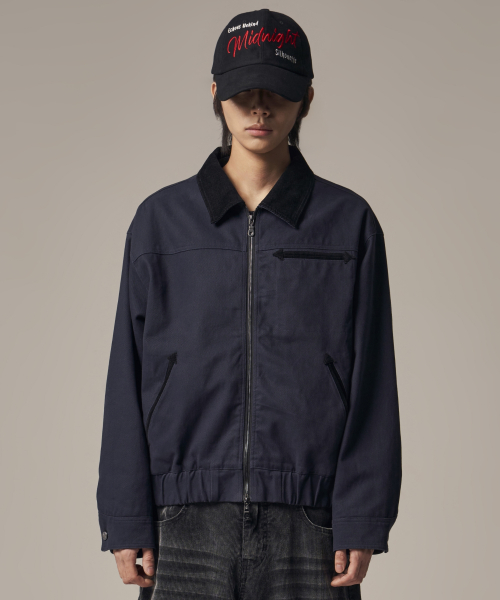 아이돈워너셀(IDWS) Hatch Work Jumper Navy - 사이즈 & 후기 | 무신사