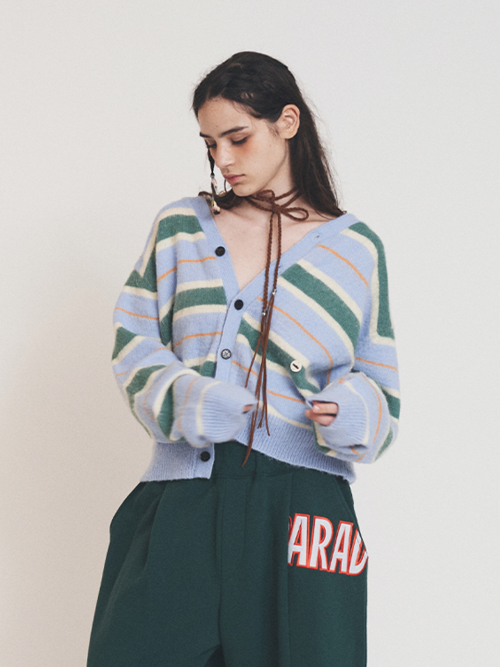 에즈이프 캘리(ASIF CALIE) MULTI STRIPE CARDIGAN SKY BLUE - 사이즈 & 후기 | 무신사