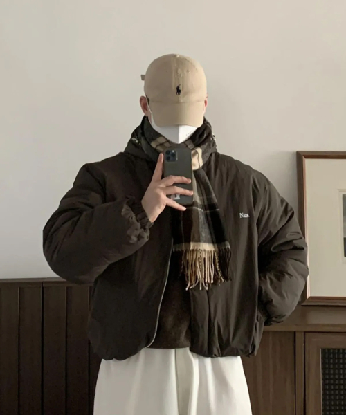 너스(NUS) YEI Logo Hood Padding Jacket (brown) - 사이즈 & 후기 | 무신사