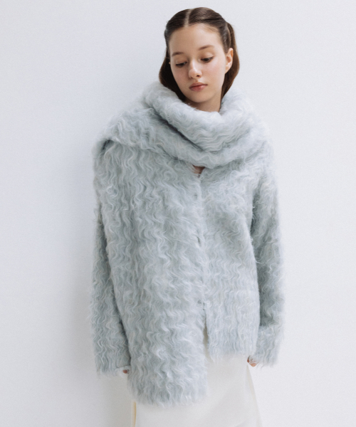 더티스(THETIS) WAVY FLUFF LONG HAIR WOOL MUFFLER_TT5W704LB - 사이즈 & 후기 | 무신사