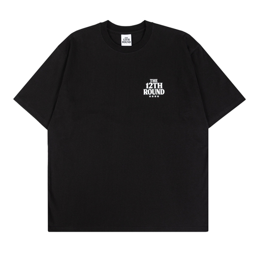 더트웰브라운드(THE 12TH ROUND) BLACK Oversized T-Shirt with Small THE 12TH ...