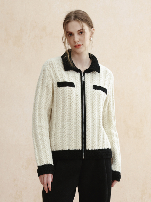 르니나(LENINA) [리퍼브 특가] PAIGE wool zip-up knit cardigan_2colors - 사이즈 & 후기 ...