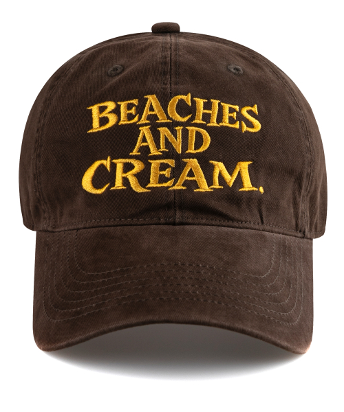 비치스앤크림(BEACHESANDCREAM) Big Logo Cation Ball cap-Brown - 사이즈 & 후기 | 무신사
