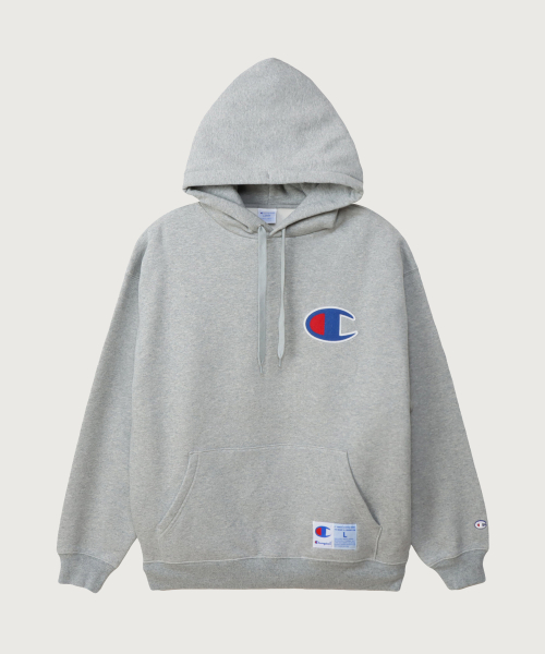 챔피온(CHAMPION) 빅 C로고 오버핏 조그택 후드 티셔츠 Oxford Grey - 사이즈 & 후기 | 무신사