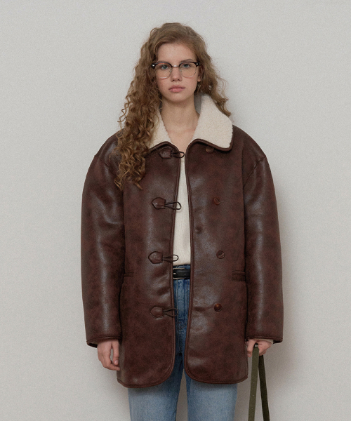 썸웨어버터(SOMEWHEREBUTTER) Vintage Shearling Mustang - Dark Brown - 사이즈 ...