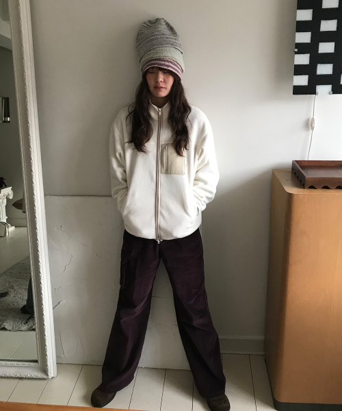 마조네(MA JOURNEE) COLOR BLOCK FLEECE ZIP-UP_IVORY - 사이즈 & 후기 | 무신사